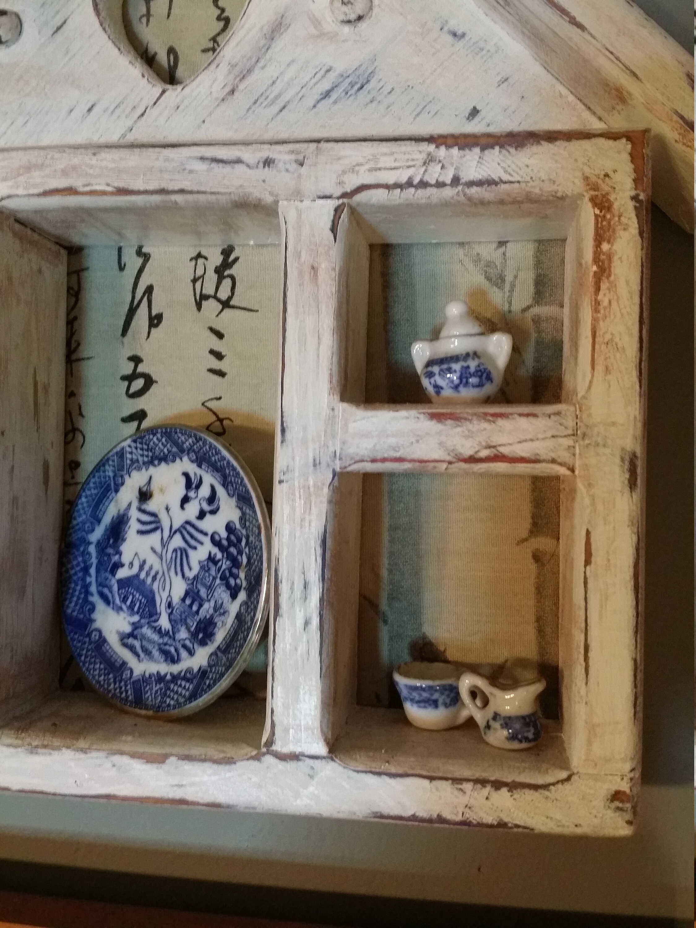 Wooden Miniature Display Shelf Box House Oriental Dishes | Etsy