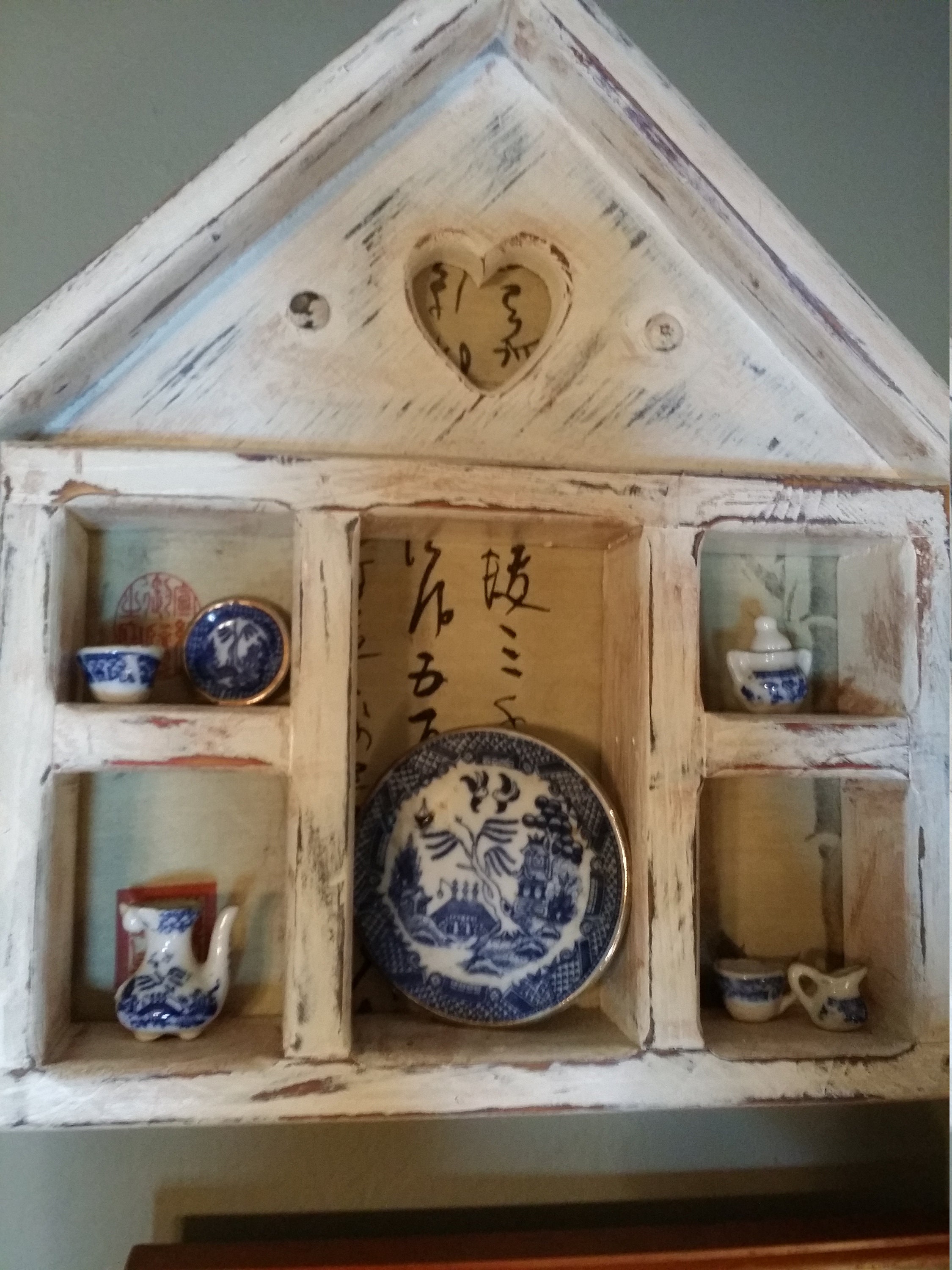Wooden Miniature Display Shelf Box House Oriental Dishes | Etsy