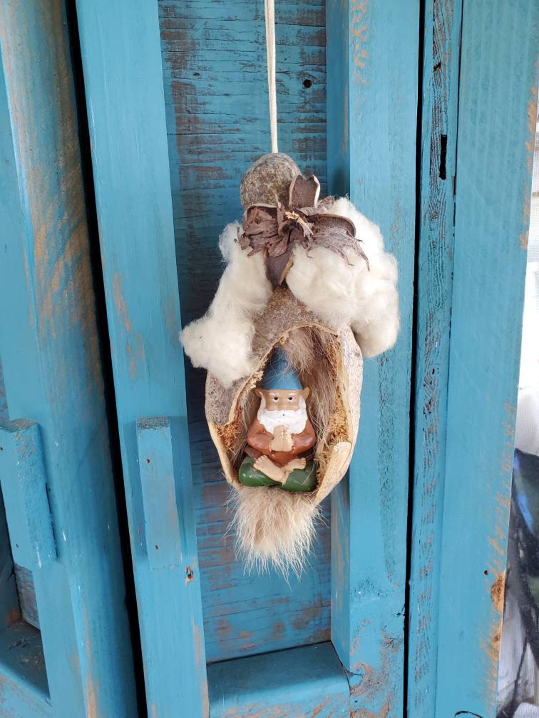 Yoga Namaste Gnome Fairy Garden Hanging Decoration Peaceful Mystical ...