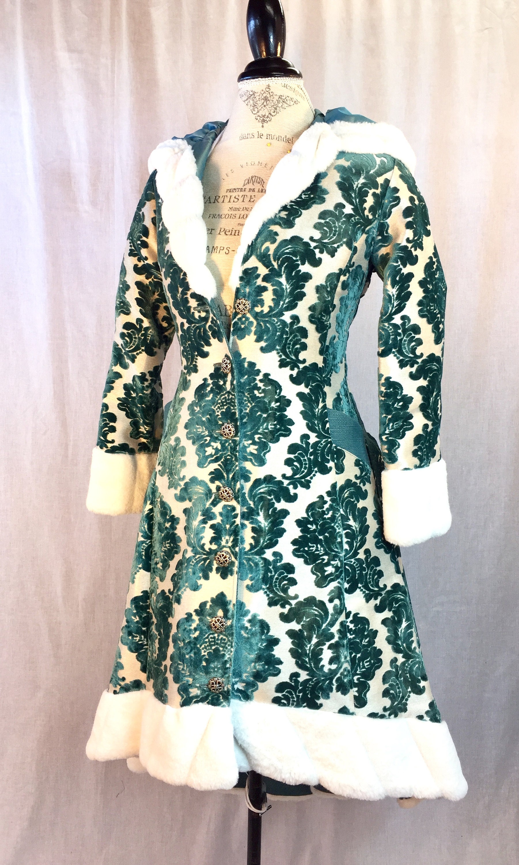 Snow Queen Coat in Willow Turquoise - Size 0 - Etsy