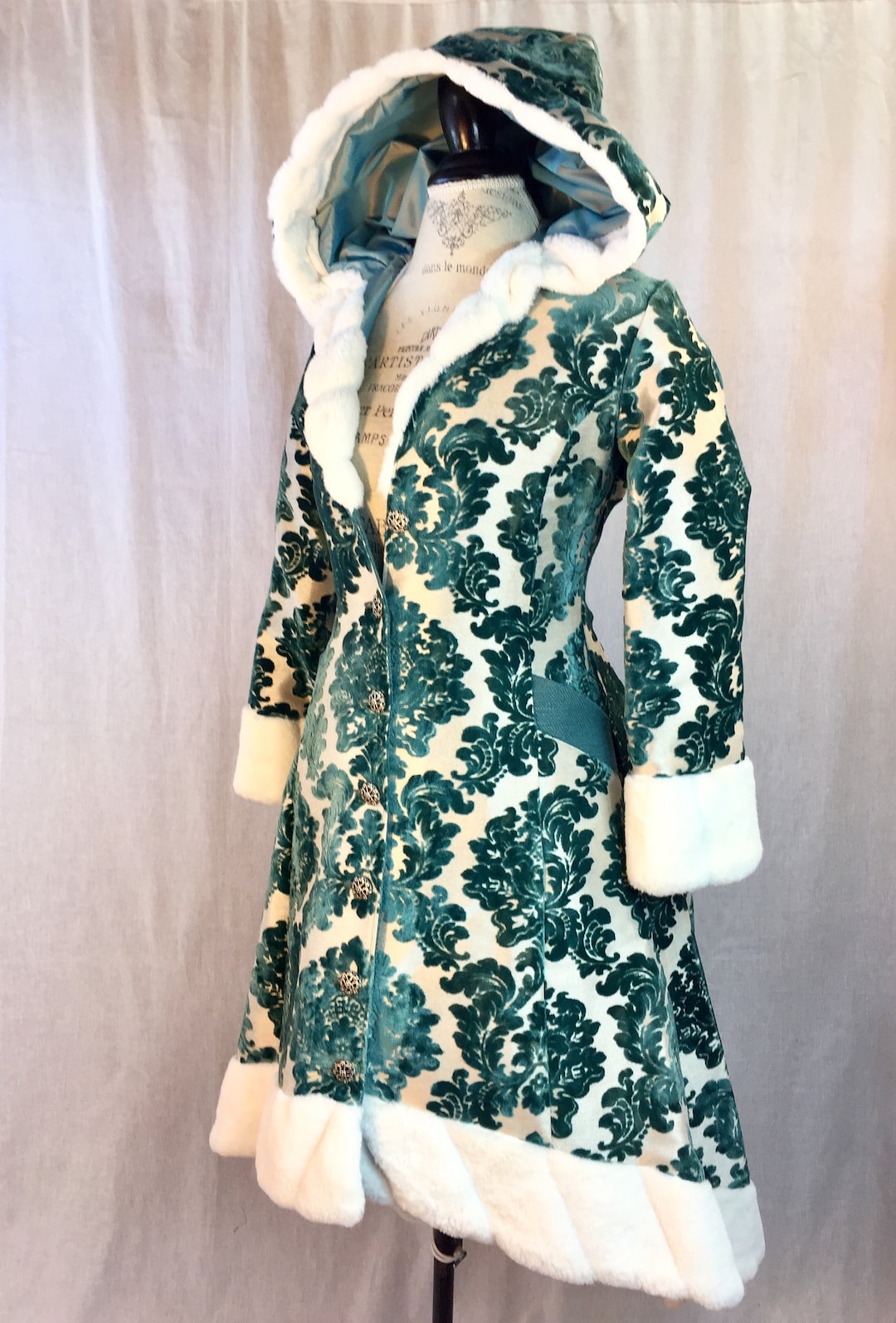 Snow Queen Coat in Willow Turquoise - Size 0 - Etsy