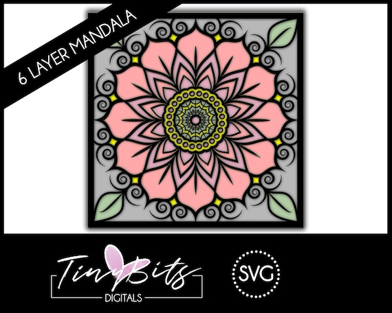 6 Mandala Layered Cut File Mandala SVG Multi-layer cut | Etsy