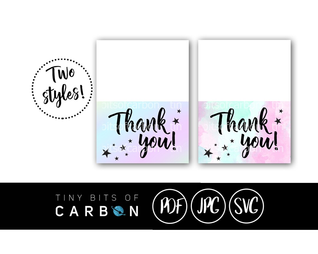 Thank You Cards - 3x2 - Instant Download - Two Styles! - PDF - JPG ...