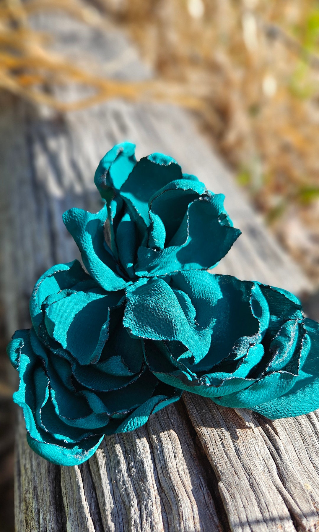 Ready-made Emerald Green Fabric Iris Flower.sew On,stitch On,embellish ...