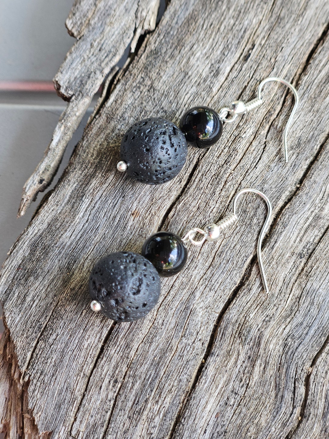 MIDNIGHT LAVA Black Volcanic Stone Golden Obsidian Natural Gemstone ...