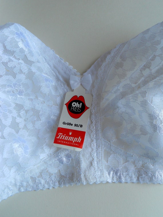Ladies lingerie Bra vintage white lace bra - Gem