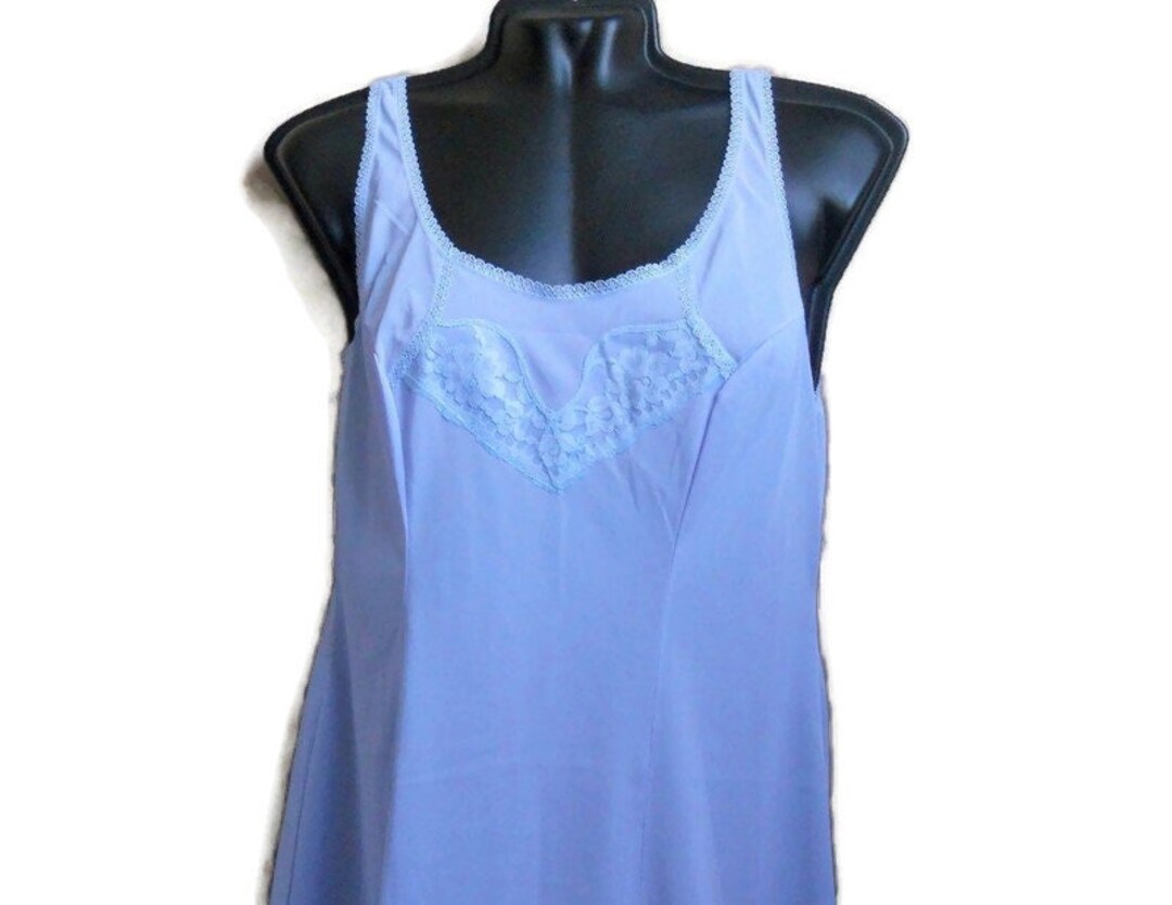 Lavender Blue Lace Slip Top, Slip Lingerie, Underwear Vintage Italy - Etsy