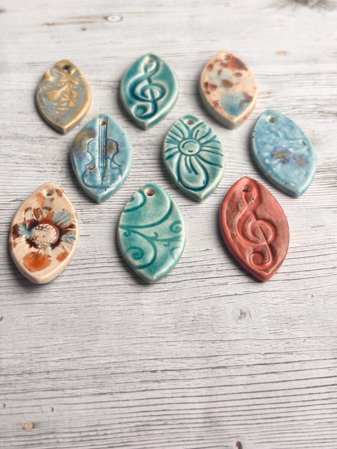 Handmade Ceramic Pendant - Etsy UK