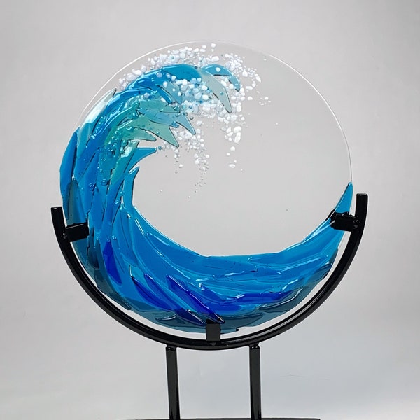 Ocean Wave Glass Art Etsy