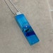 Turquoise Blue Impressions Glass Necklace - Etsy