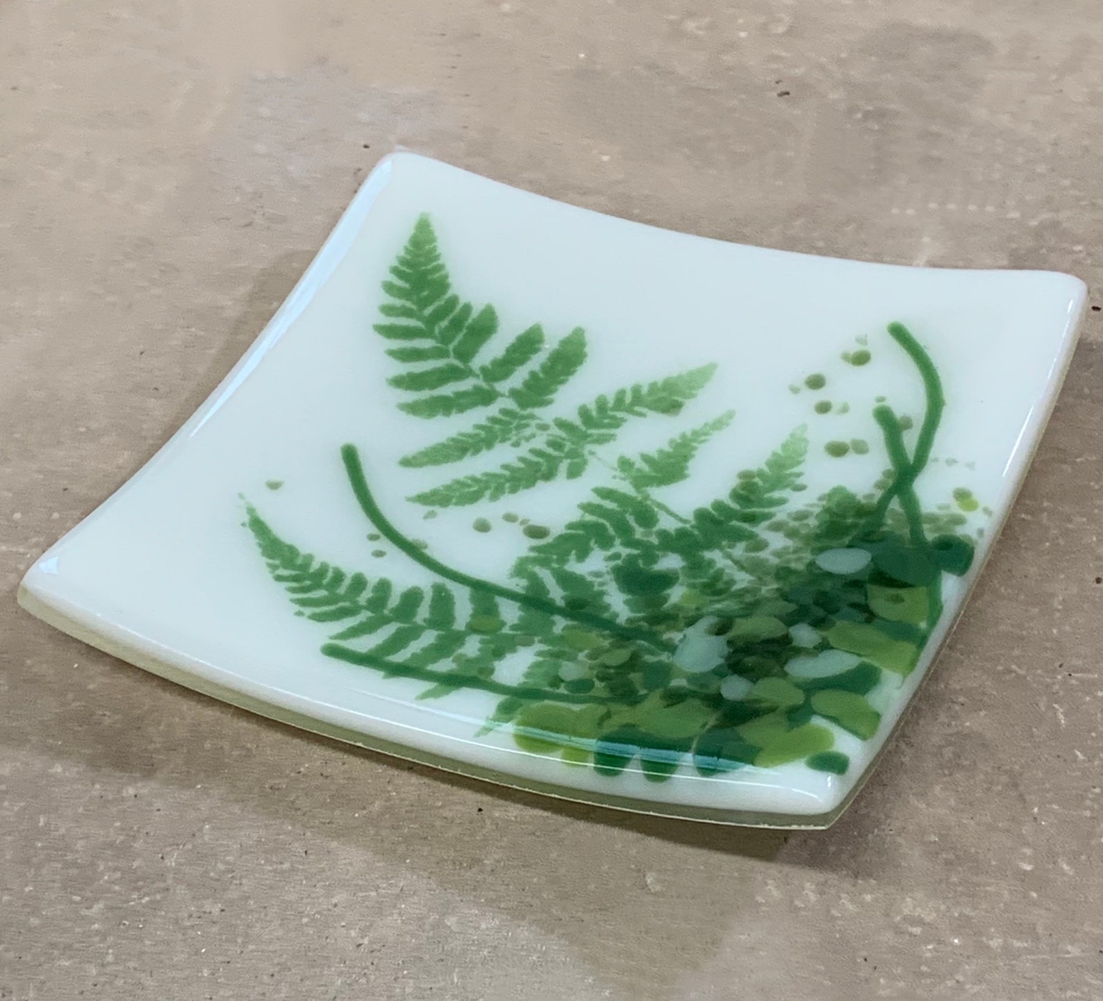 Fern Glass Platter - Etsy