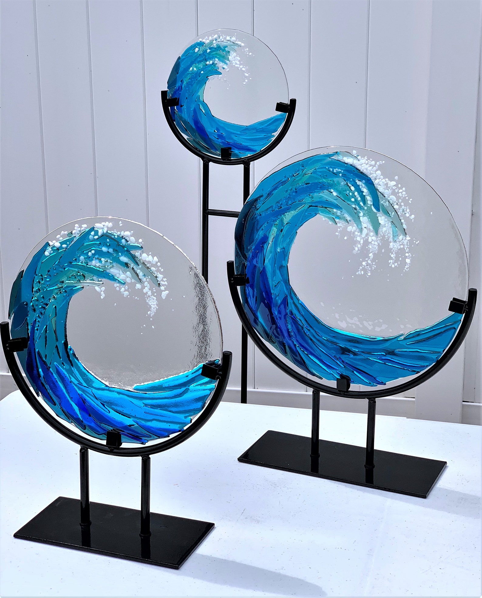 Glass Wave Stand Art - Etsy