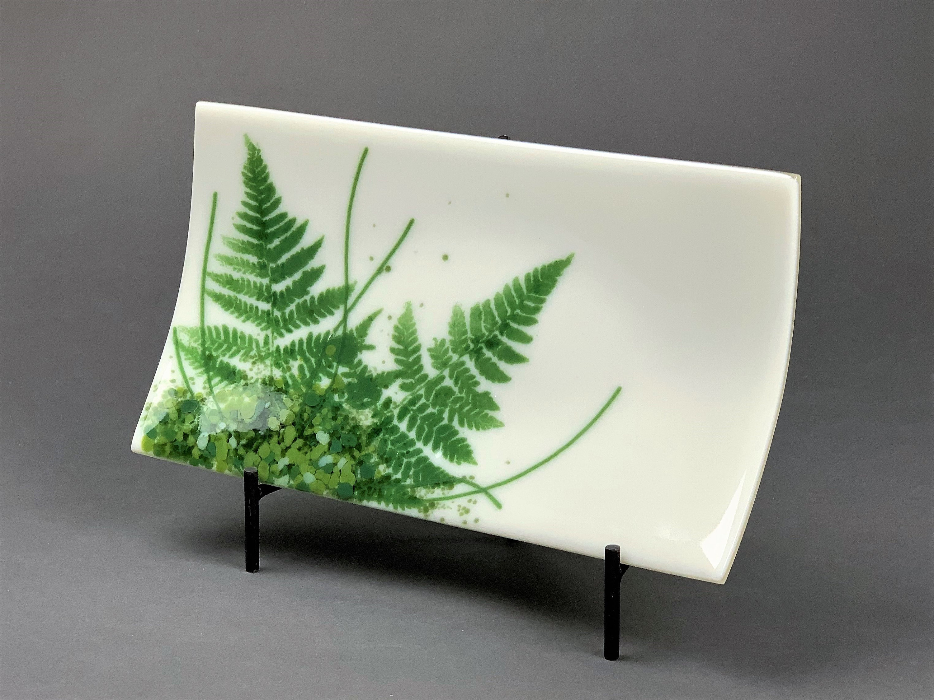 Fern Glass Platter - Etsy