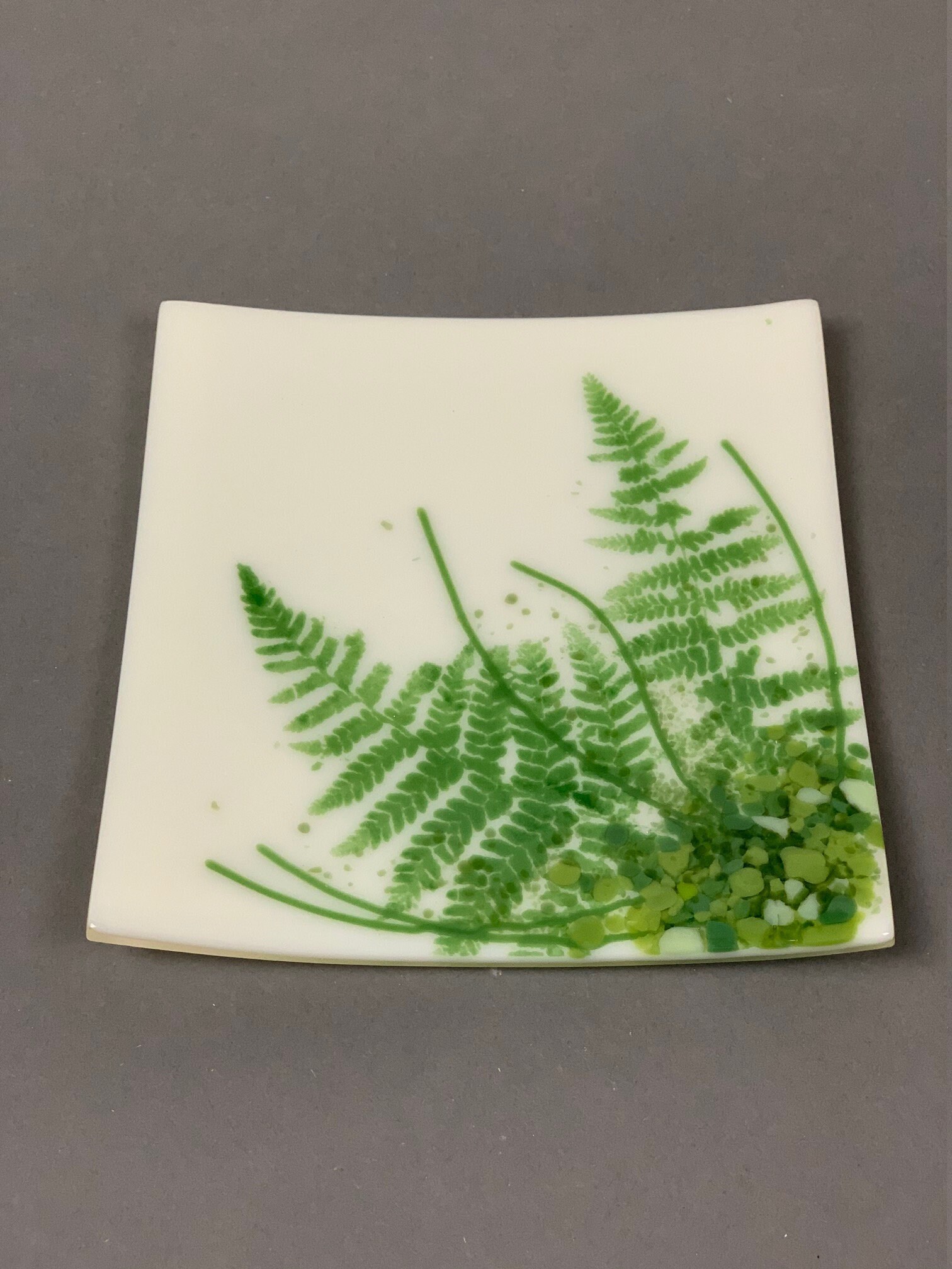 Fern Glass Platter - Etsy