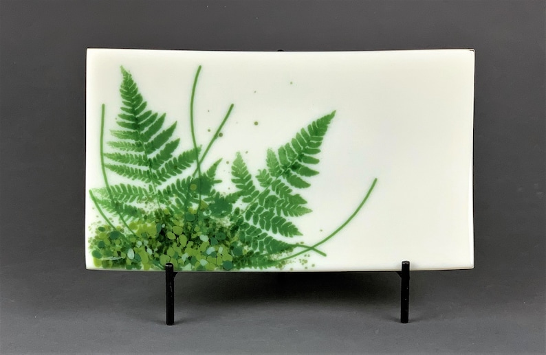 Fern Glass Platter - Etsy