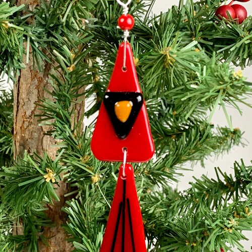 Cardinal Bird Ornament Ceramic Bird Ornament Bird Christmas - Etsy