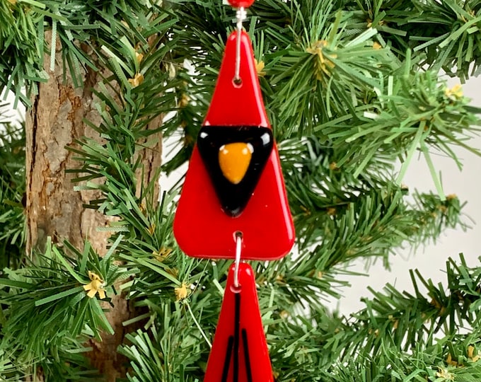 Glass Cardinal Ornament - Etsy