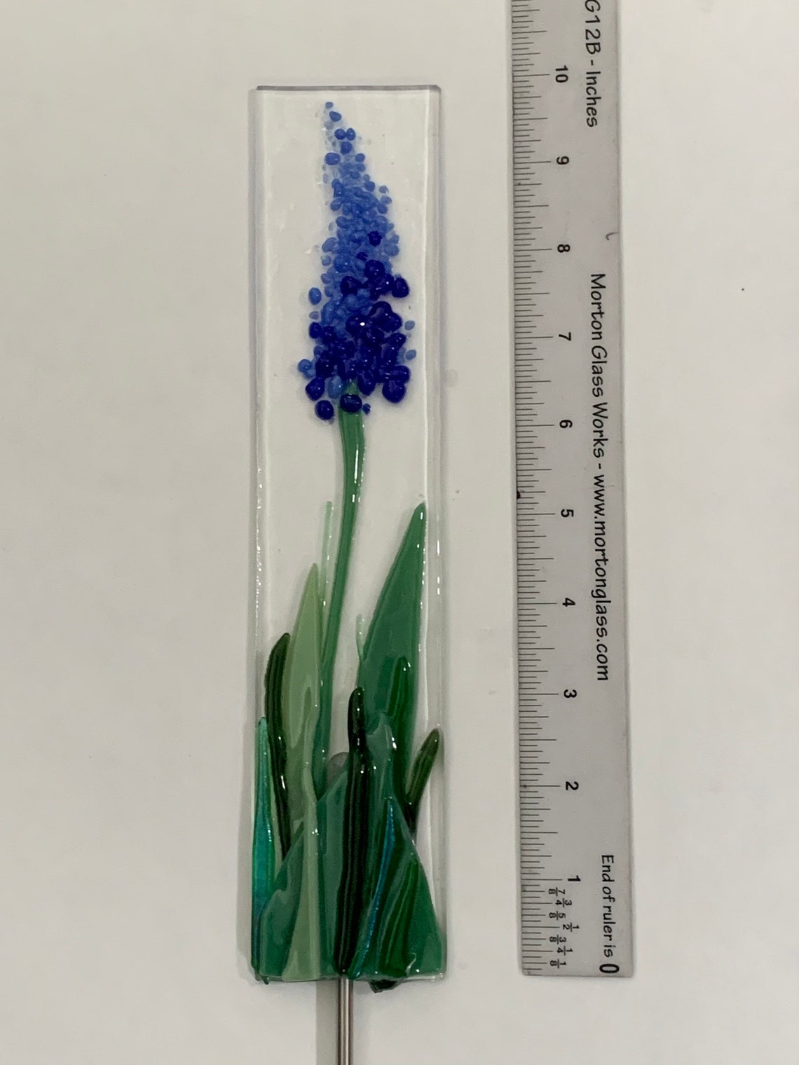 Blue Flower Glass Garden Art | Etsy