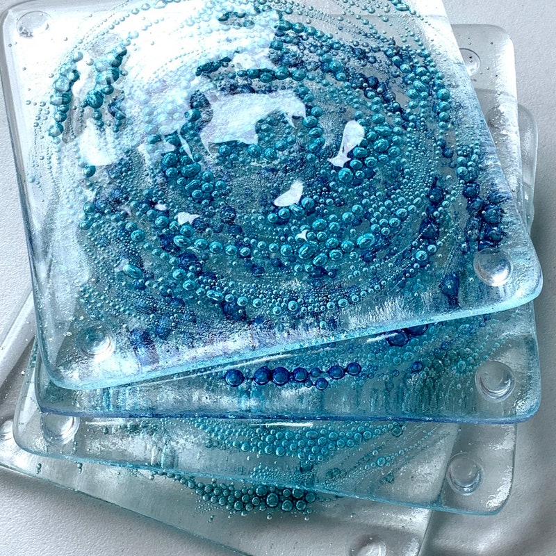Fused Glass Coaster - Etsy