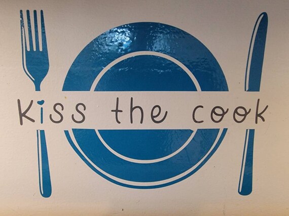 Kiss the Cook Decal - Etsy