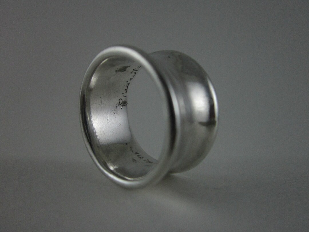 Circle Sterling Silver Ring, Handmade Curve Ring, Smooth Silver Surface ...