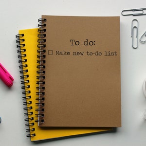 To Do Make New To-do List 5 X 7 Journal - Etsy