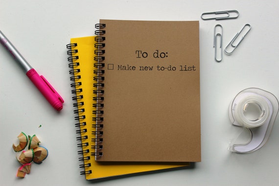 To do make new to-do list 5 x 7 journal | Etsy
