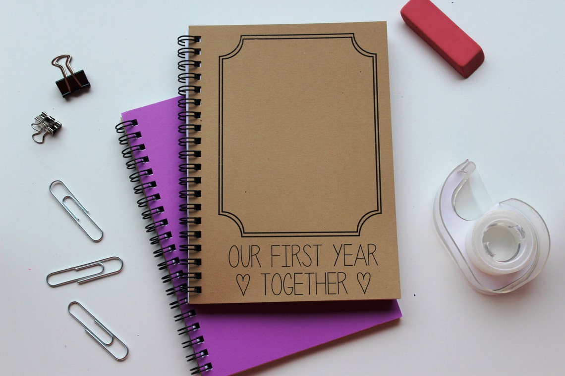 Our First Year Together (with Outline Photo Frame) - 5 X 7 Journal - Etsy