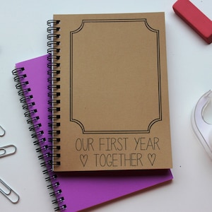 Our First Year Together (with Outline Photo Frame) - 5 X 7 Journal - Etsy