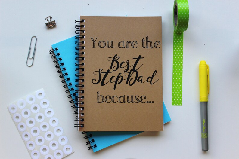 You are the Best Step Dad because... 5 x 7 journal | Etsy