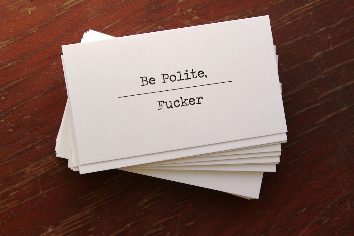 Assorted Rude Humor Funny Business Cards Boxed Set of 50 - Etsy