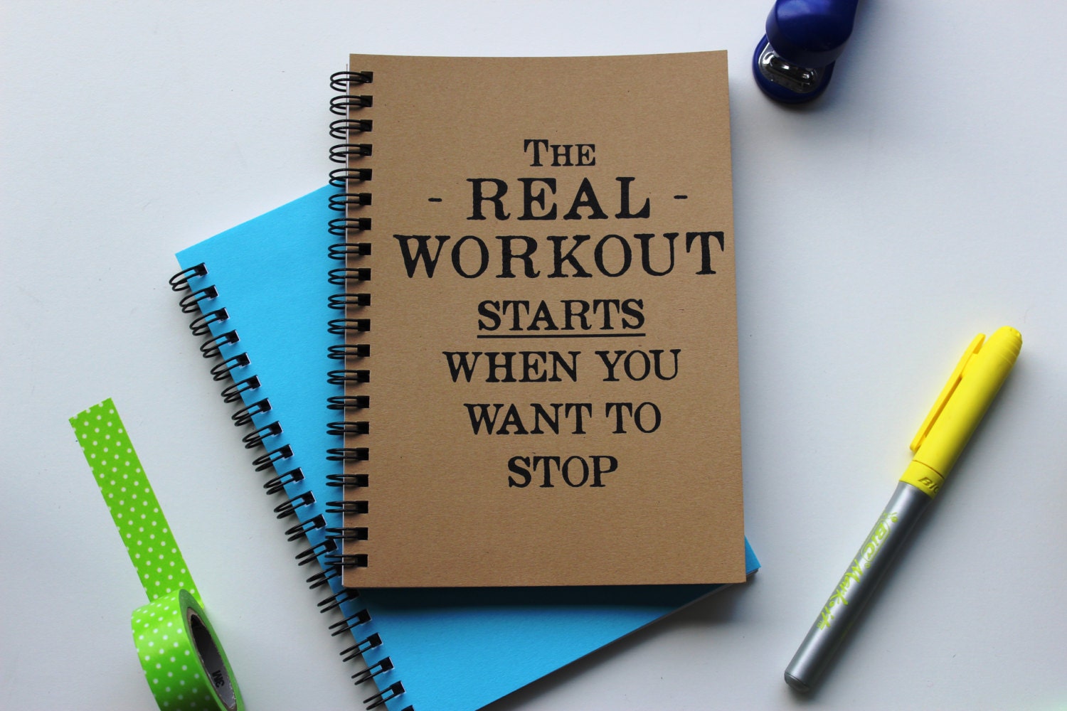 The Real Workout starts when you want to stop 5 x 7 journal | Etsy