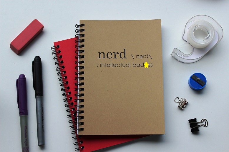 Nerd Definition Intellectual Badass 5 X 7 Journal - Etsy
