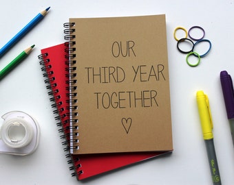 Things We Shared During Our Third Year Together, 5" X 7" Journal ...