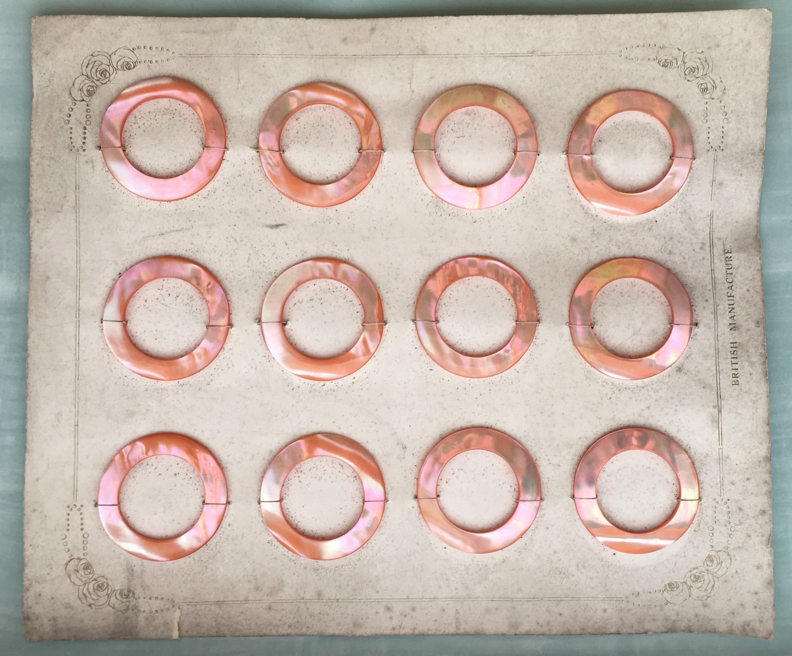 Vintage Scarf Ring, Mother of Pearl Ring, Art Deco, Old Shop Stock ...