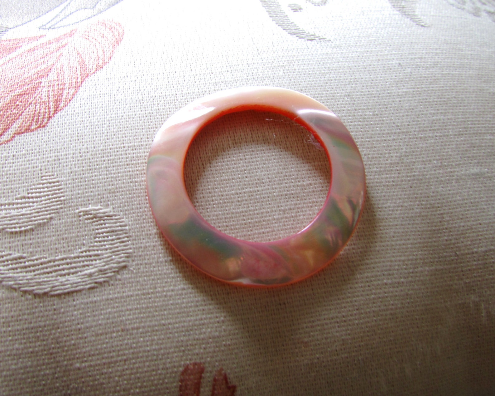 Vintage Scarf Ring, Mother of Pearl Ring, Art Deco, Old Shop Stock ...