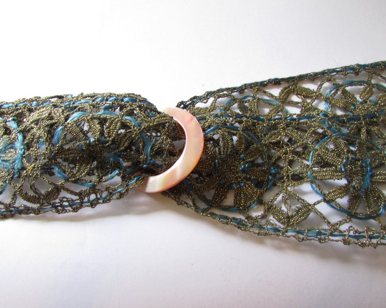 Vintage Scarf Ring, Mother of Pearl Ring, Art Deco, Old Shop Stock ...