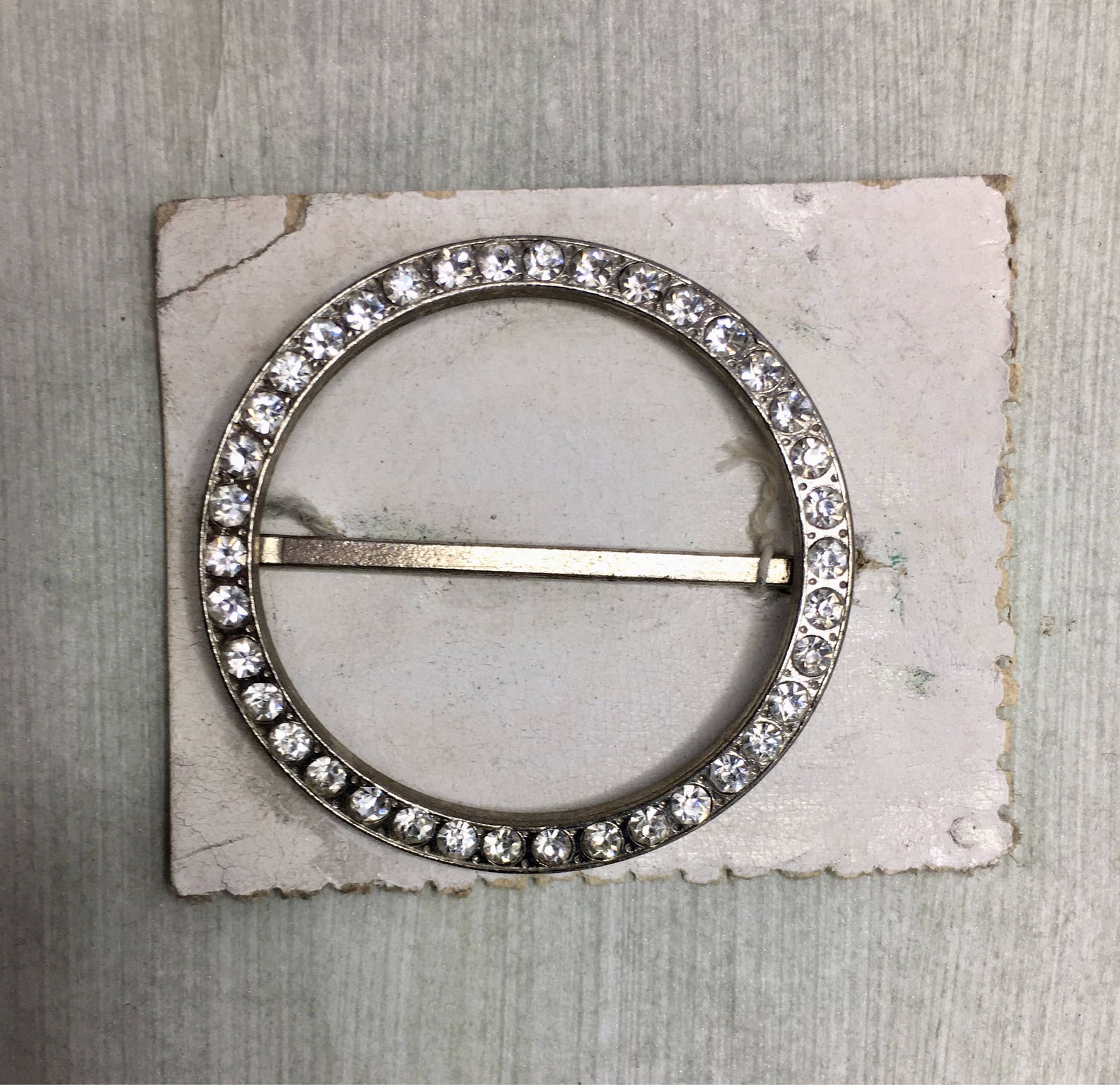 Vintage Sash Buckle, Round Slide Buckle , Made in Czechoslovakia, 1920 ...