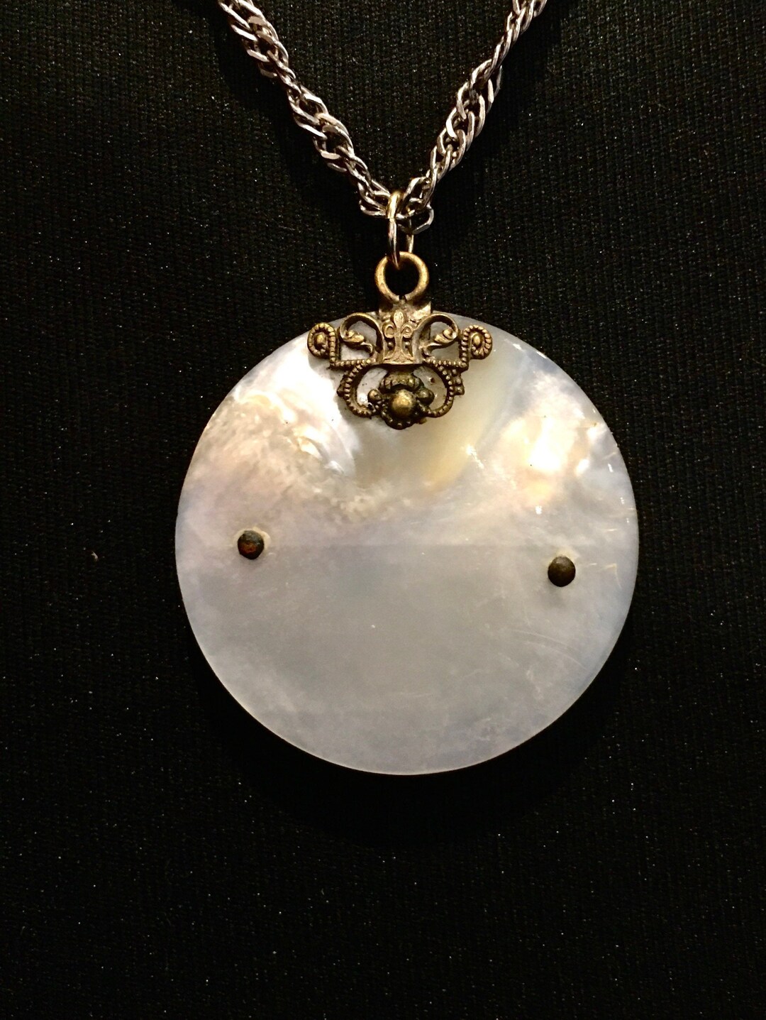 Mother of Pearl Necklace, Art Deco Necklace, Vintage Buckles, 1930s ...