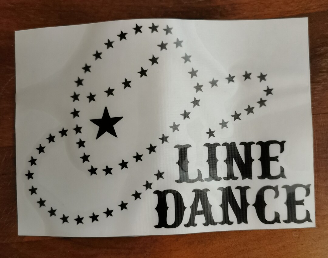 Line-dance, Black, Hat With Stars, Stickers, Stickers - Etsy