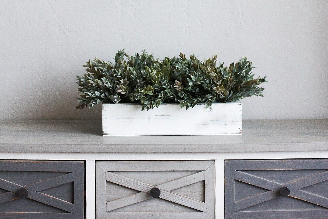 Rustic Farmhouse Greenery Centerpiece, Long Dining Room Table ...