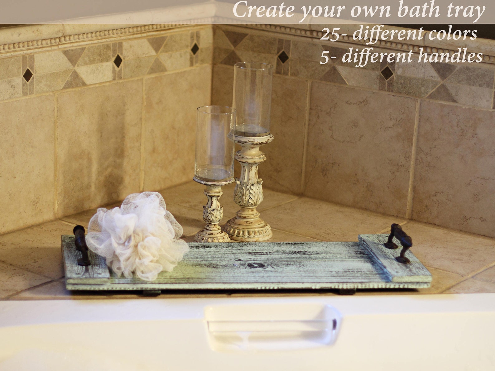 Rustic Bath Tray Bath Caddy Wooden Tray Bathroom Decor | Etsy