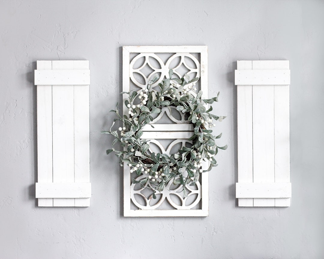 Interior Wooden Shutter Wall Decor Set. Customizable Farmhouse ...