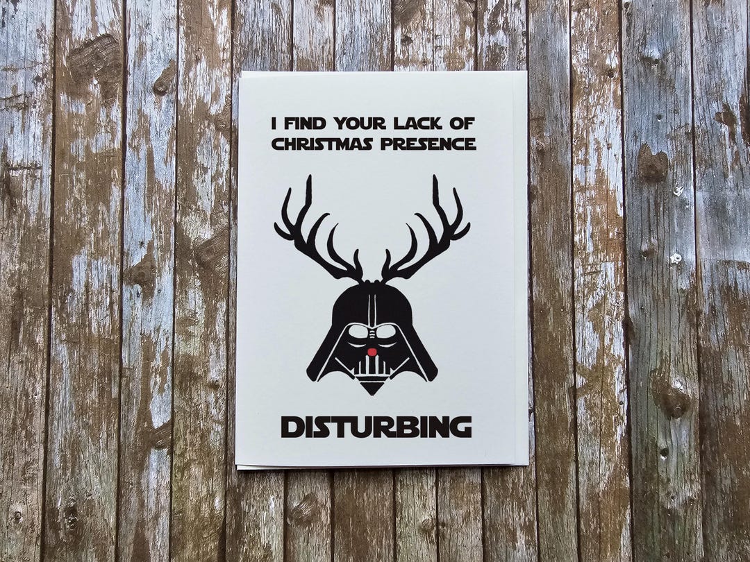 Darth Vader Christmas Card Star Wars Card. - Etsy