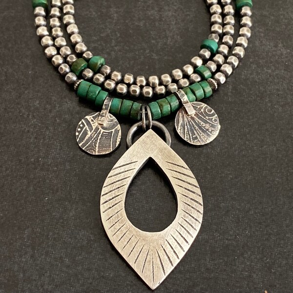 Green Turquoise Necklace - Etsy