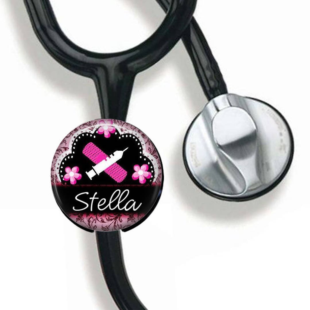 Personalized Stethoscope Name Identification Button - Etsy