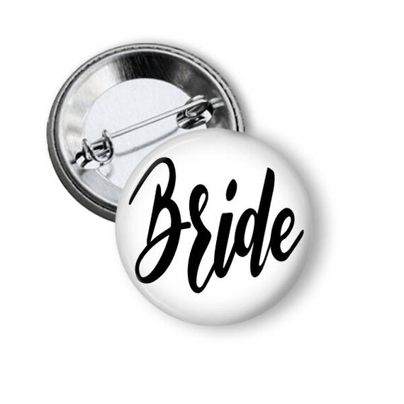Bride Bachelorette Party Wedding Button Pin | Etsy