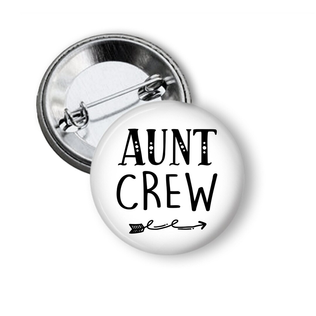 Aunt Crew Button Pin - Etsy