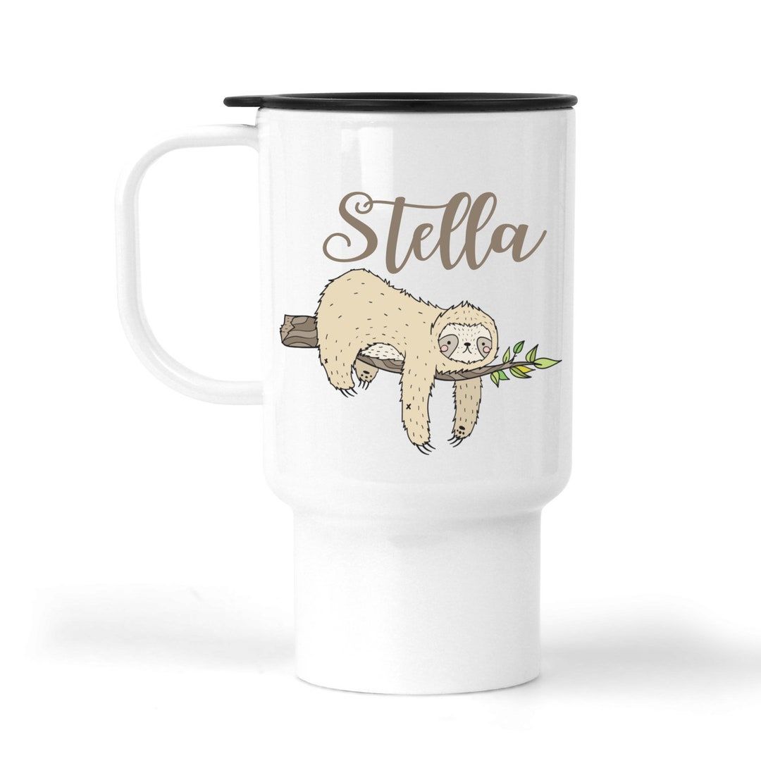 Sloth Personalized Travel Mug Gift for Men and Women 15 Ounces - Etsy