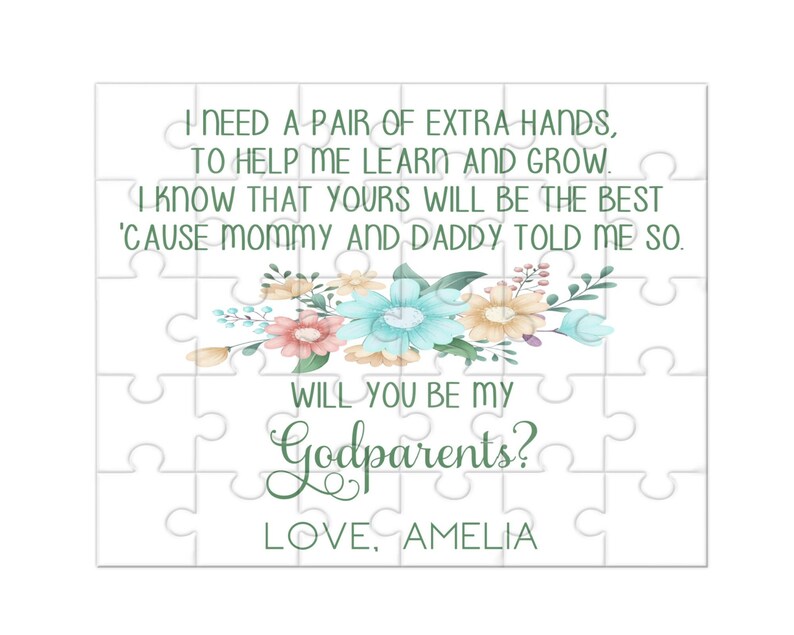 Will You Be My Godparents Extra Hands Personalized Puzzle - Etsy